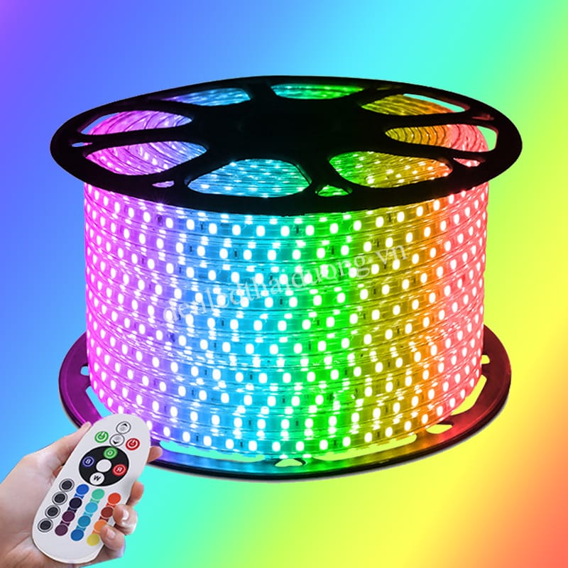 ĐÈN LED DÂY 5050 ĐỔI MÀU RGB 100MET